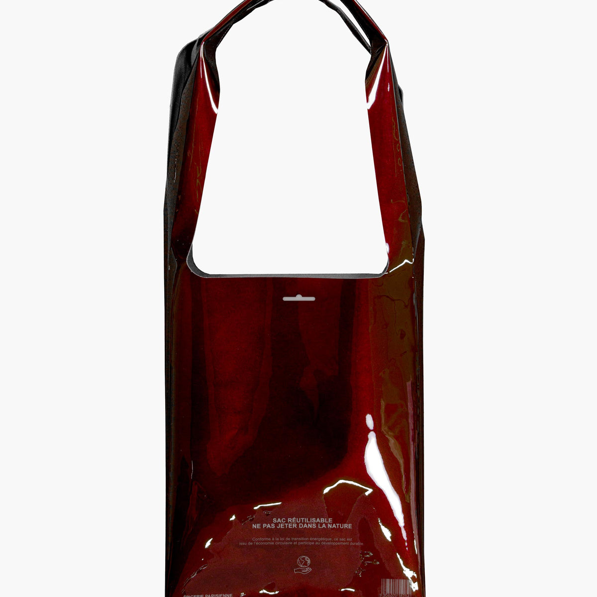Large Plastic Bag Patent Burgundy – domestique