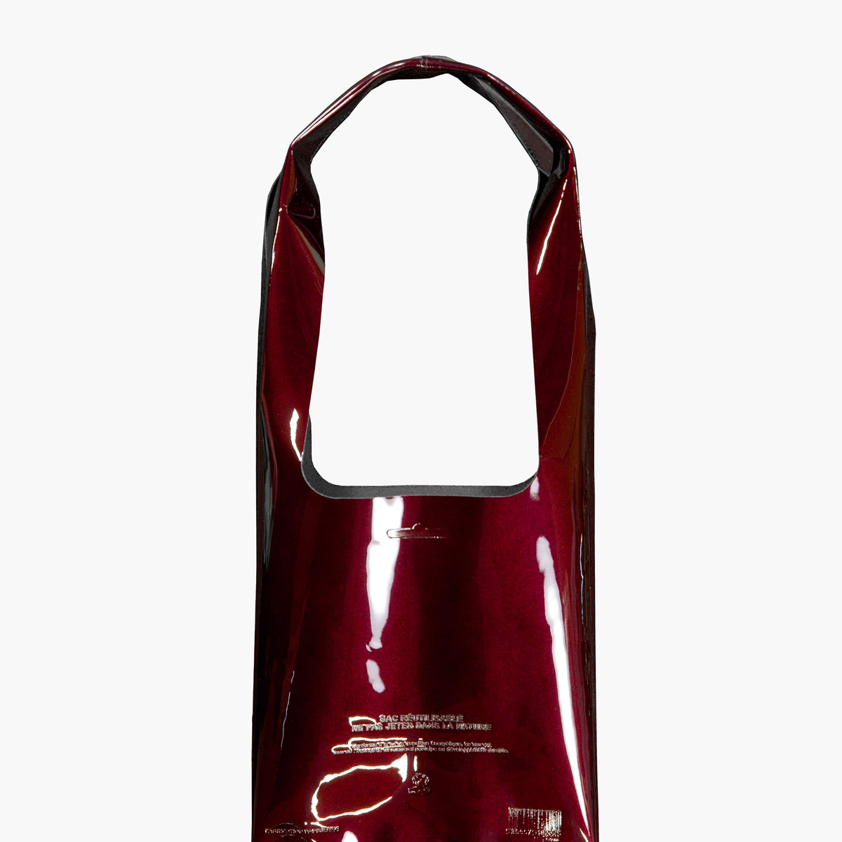 Medium Plastic Bag Patent Burgundy – domestique