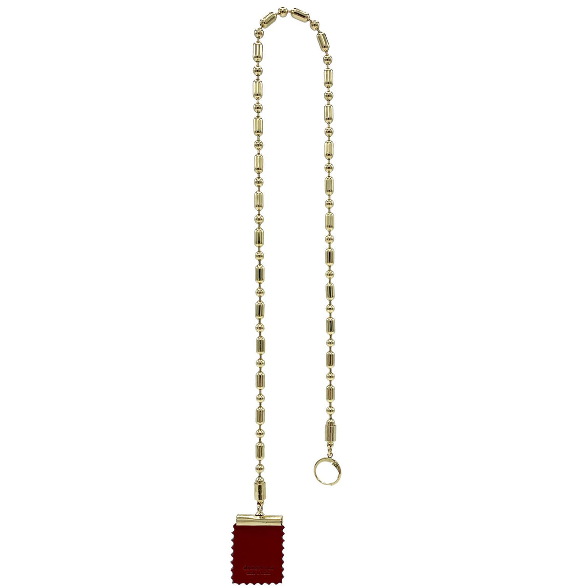 Long Bold Chain Stamp Earring Red – domestique