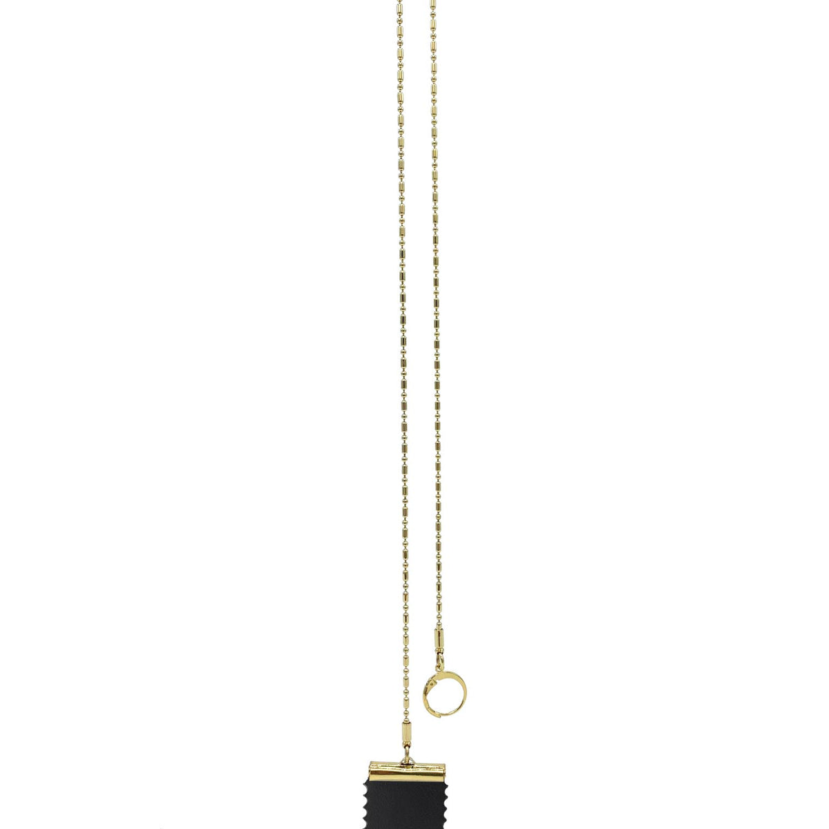 Long Thin Chain Stamp Earring Black – domestique